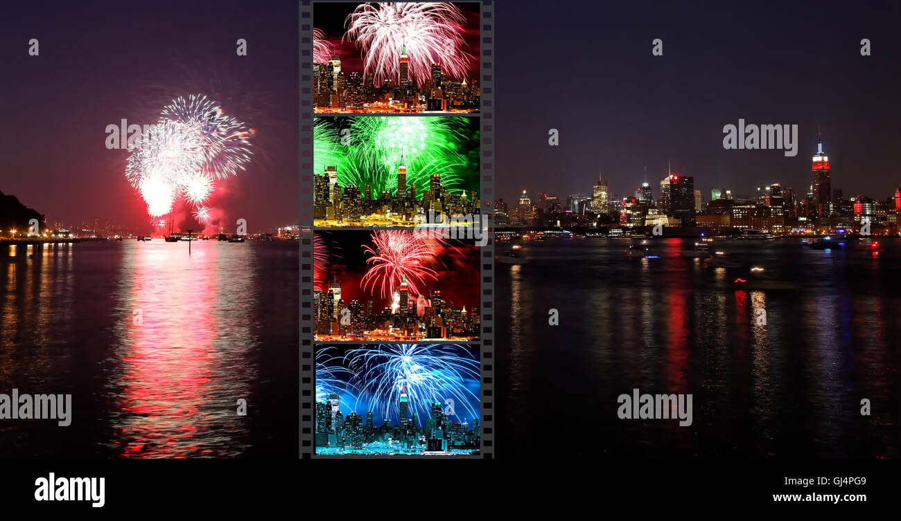 the Macy's 4th of July fireworks displays Stock Photo - Alamy