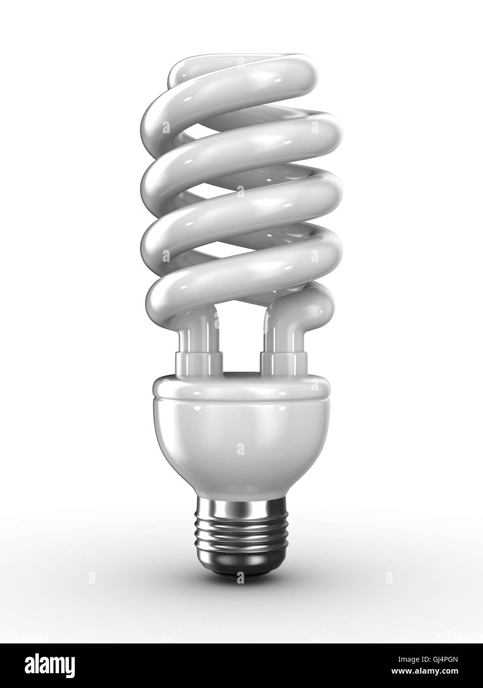 energy saving bulb on white background. Isolated 3D image Stock Photo ...