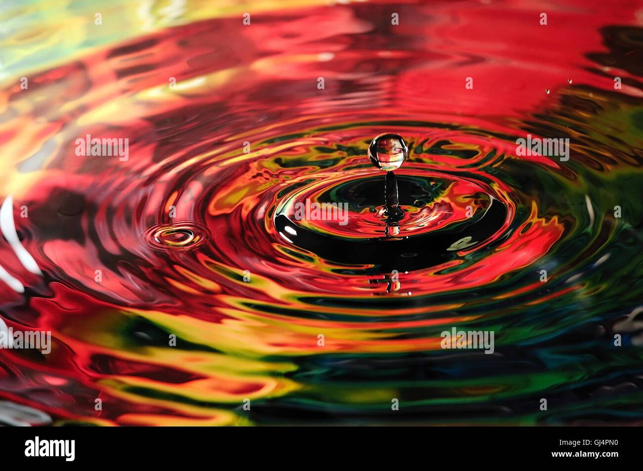 Colorful water droplet Stock Photo - Alamy