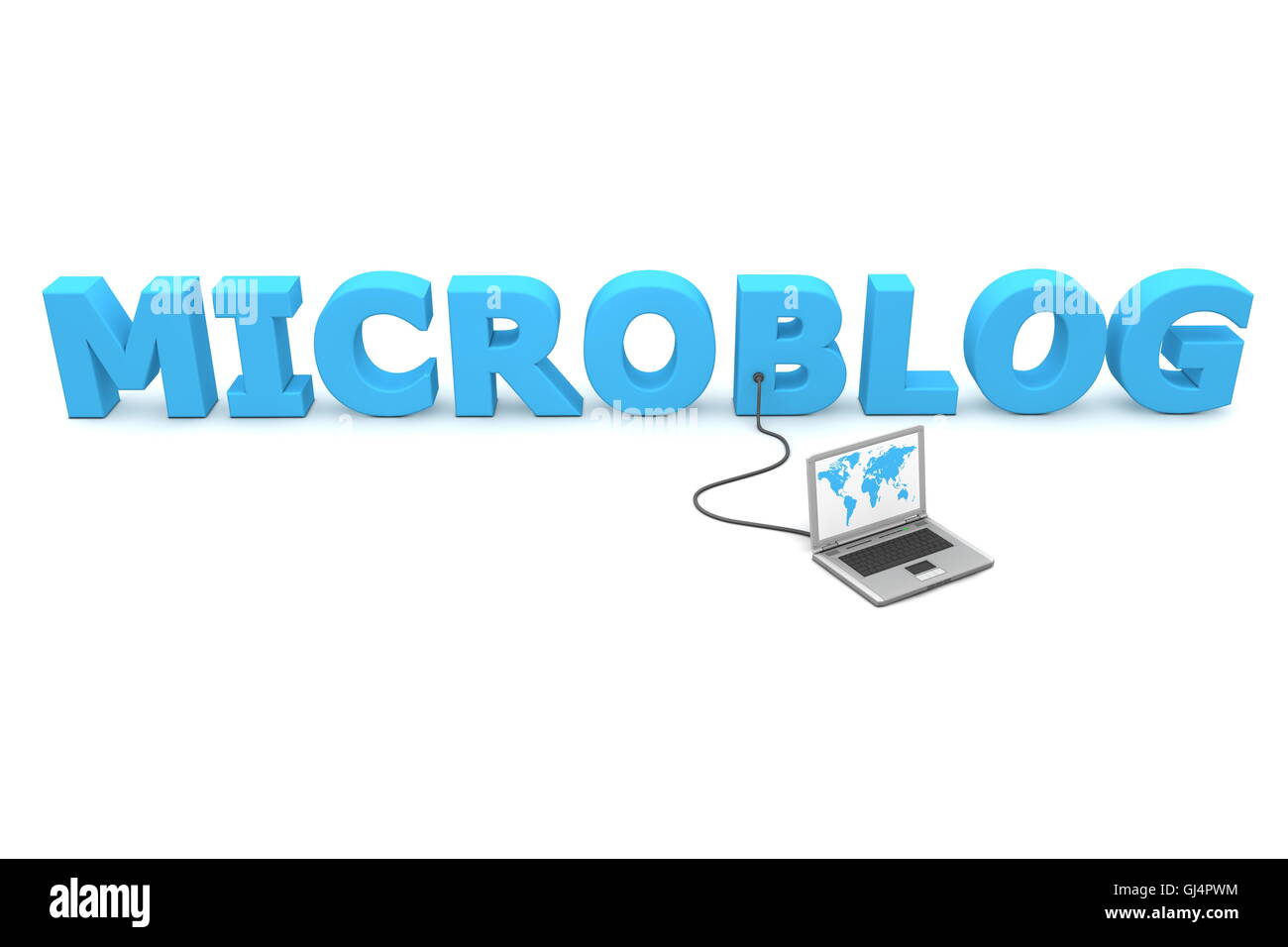 Wired to Microblog Stock Photo - Alamy