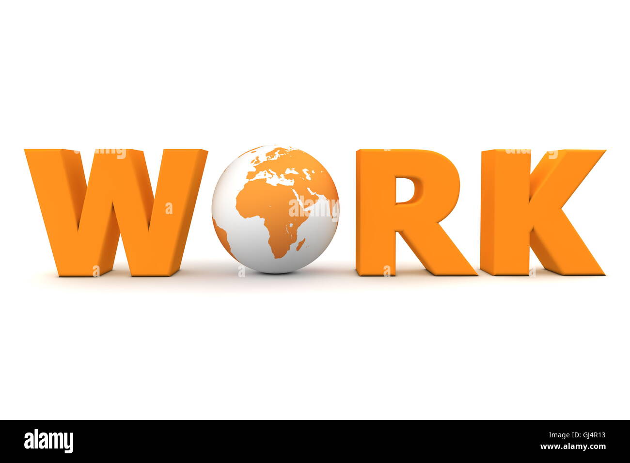 Work World Orange Stock Photo - Alamy