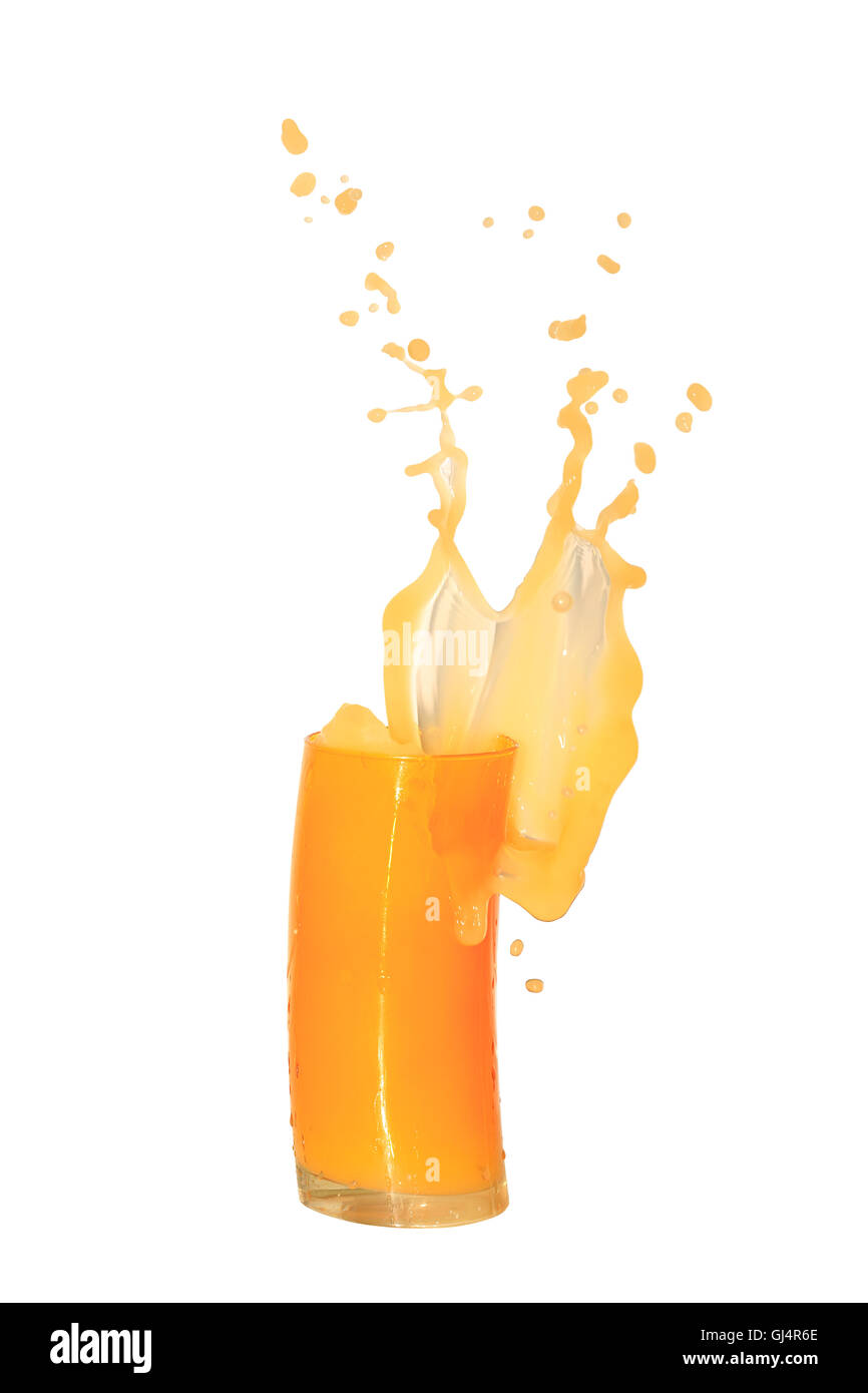 Orange Juice Big Splash Stock Photo - Alamy