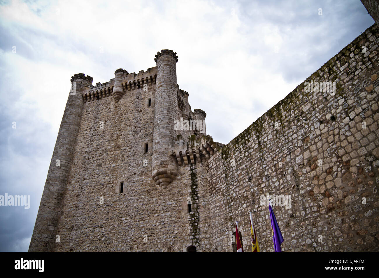Torija∩┐╜s Castle in Spain , defense tower Stock Photo - Alamy