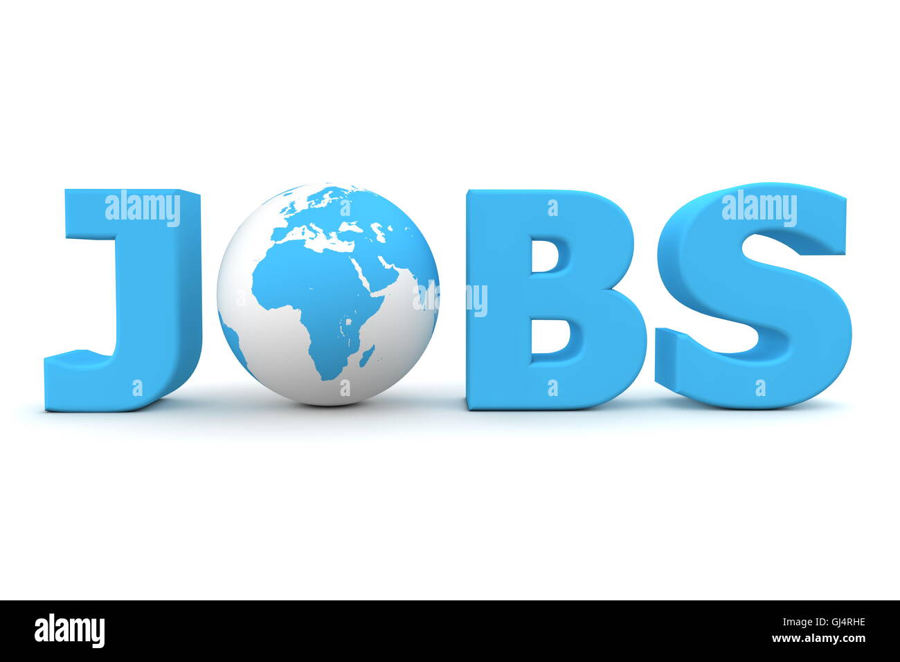 Jobs World Blue Stock Photo - Alamy