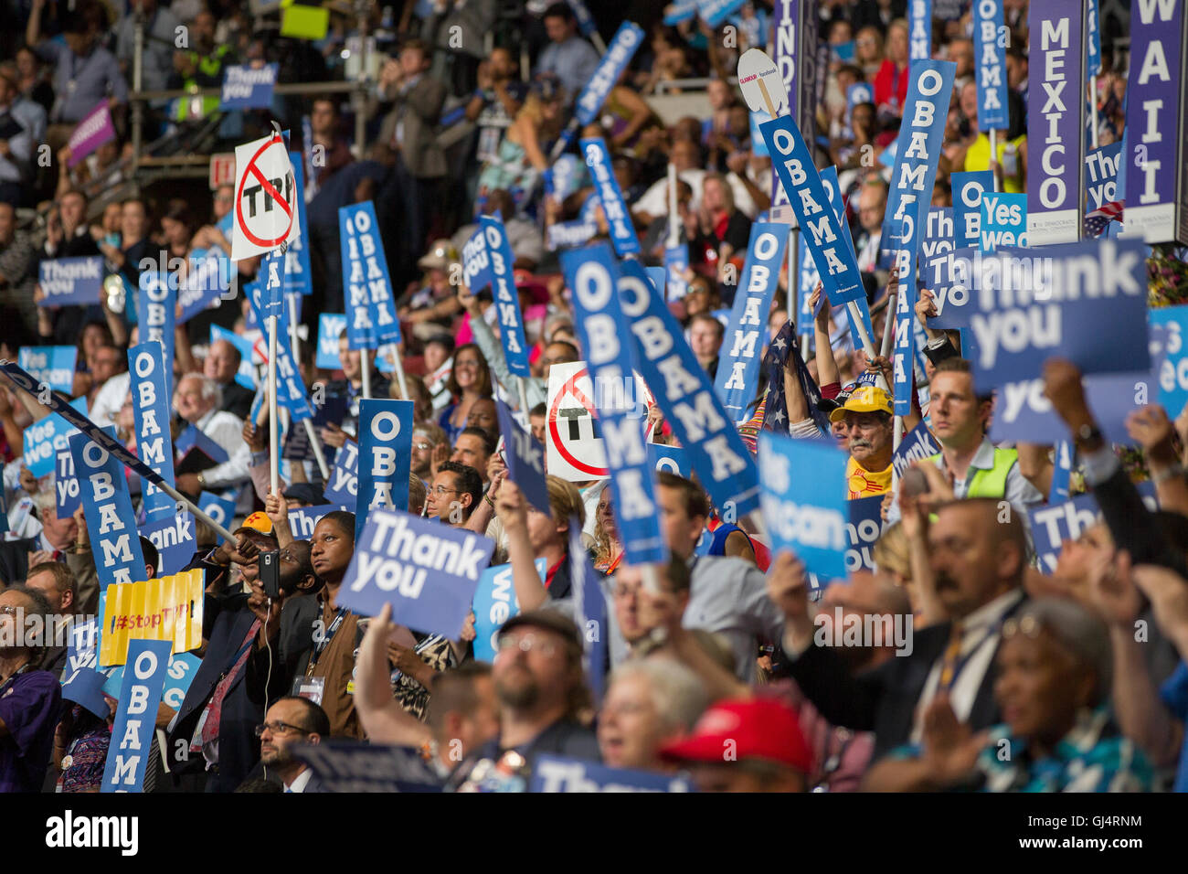 Philadelphia, Pennsylvania, USA, 28th July, 2016 Delegates at the DNC ...