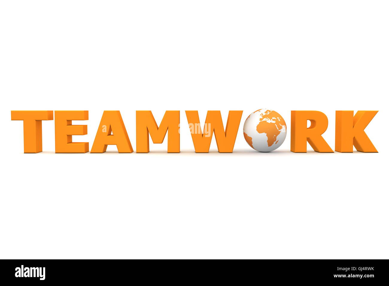 Teamwork World Orange Stock Photo - Alamy