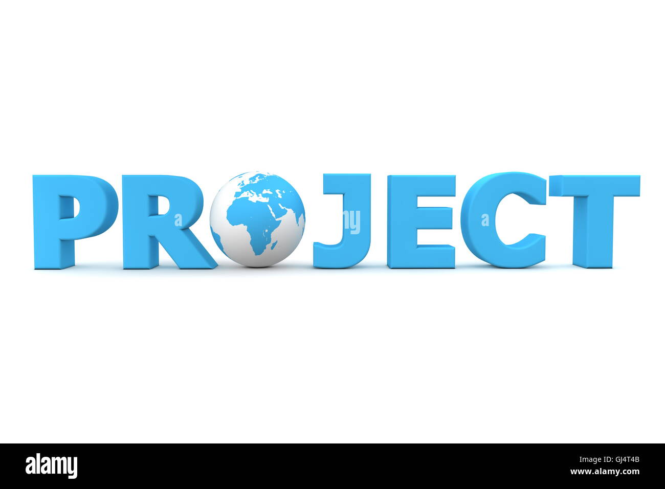 Project World Blue Stock Photo - Alamy