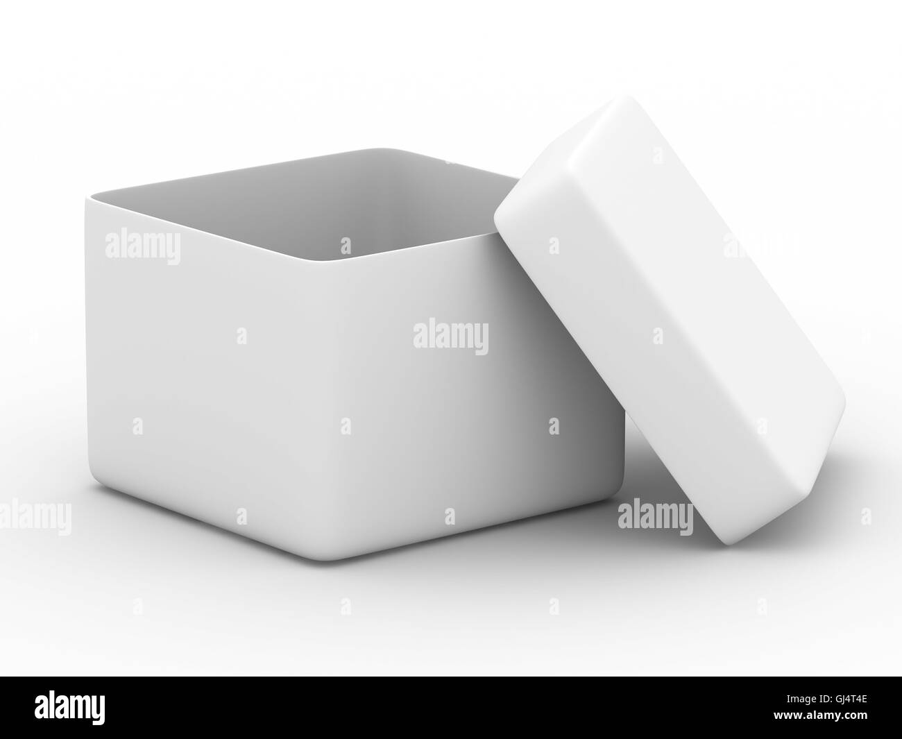 Open box on white background. Isolated 3D image Stock Photo - Alamy