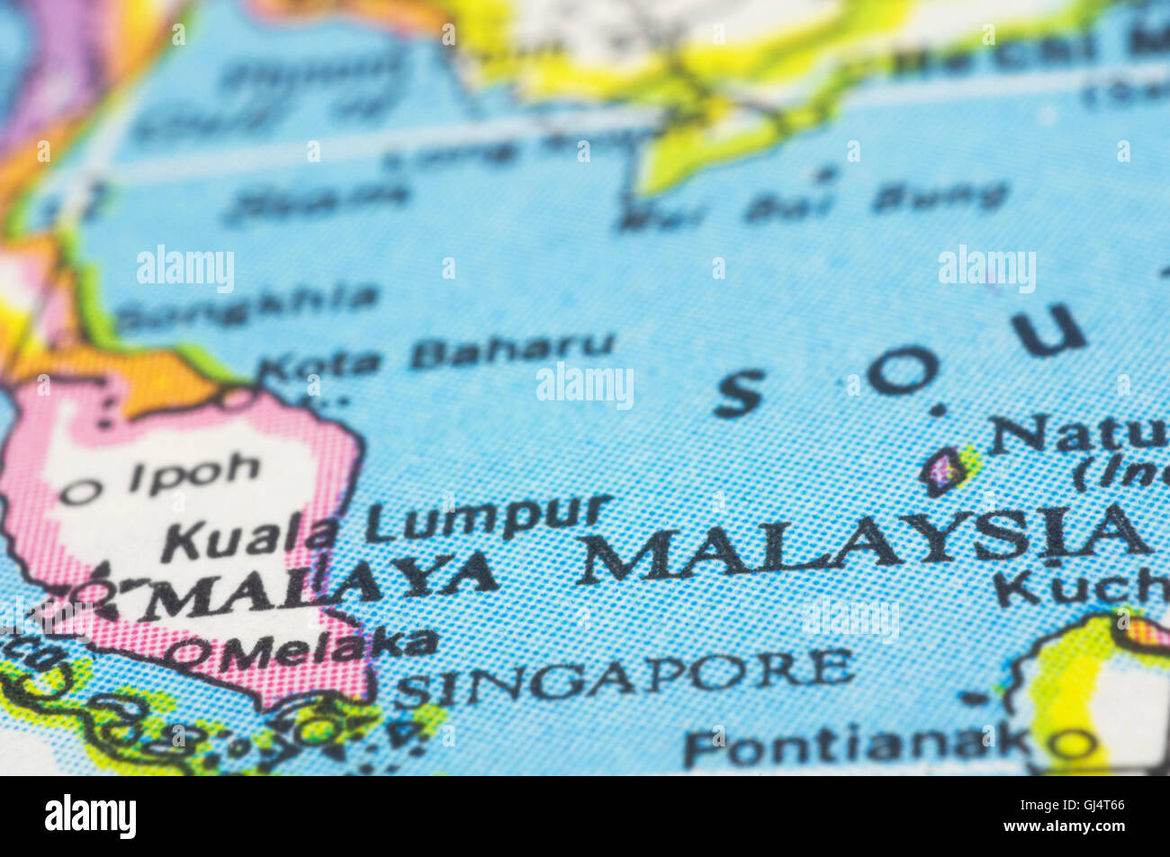 Malaysia country map hi-res stock photography and images - Alamy