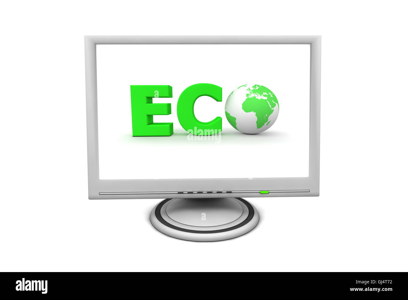 LCD Flat Screen Monitor Eco Stock Photo - Alamy