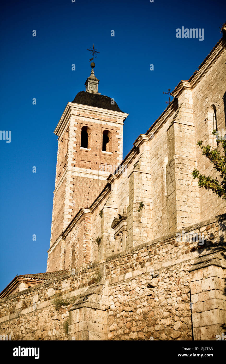 Church bell tower, rural landscape, Spain Stock Photo - Alamy