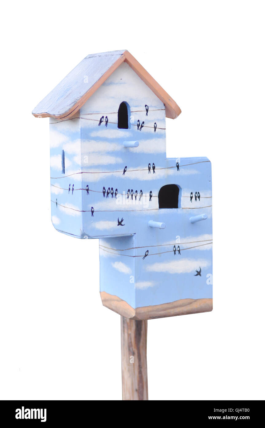 bird house blue Stock Photo - Alamy