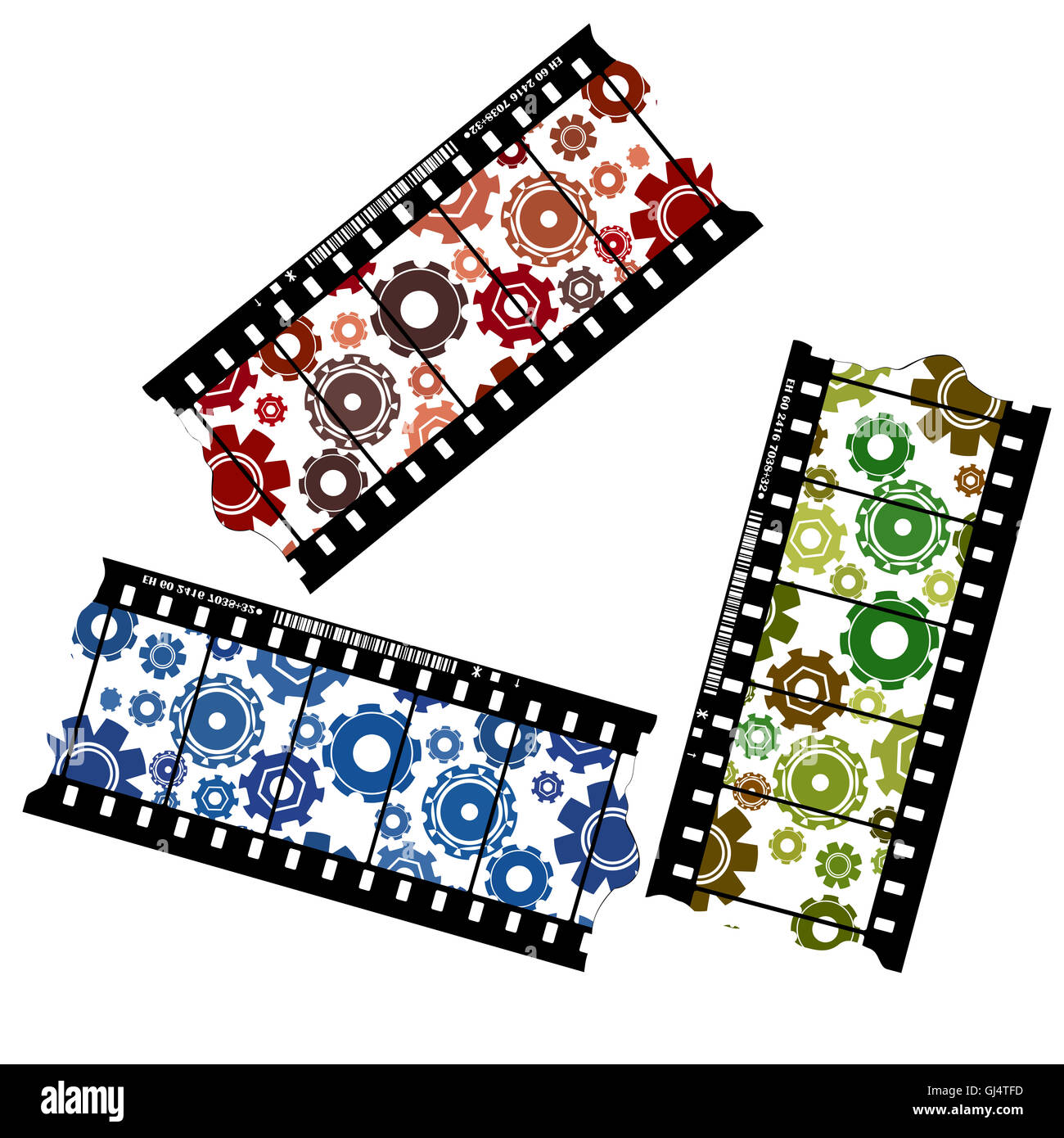 Cogwheels on a filmstrip Stock Photo - Alamy
