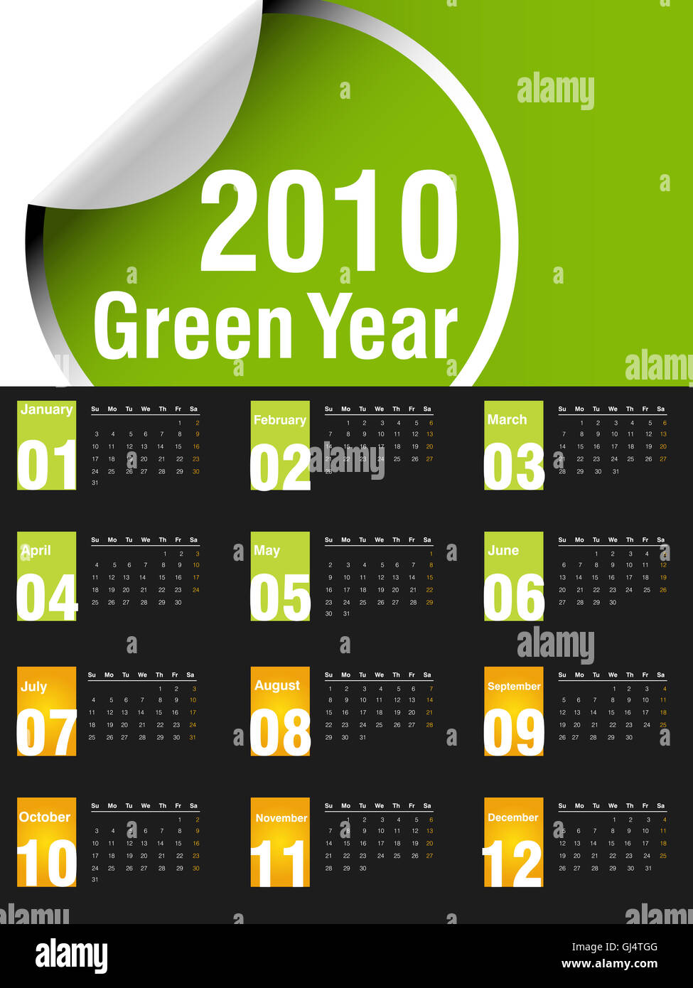 Calendar 2010 seasons hi-res stock photography and images - Alamy