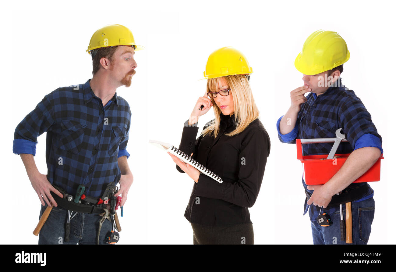 Angry construction workers hi-res stock photography and images - Alamy