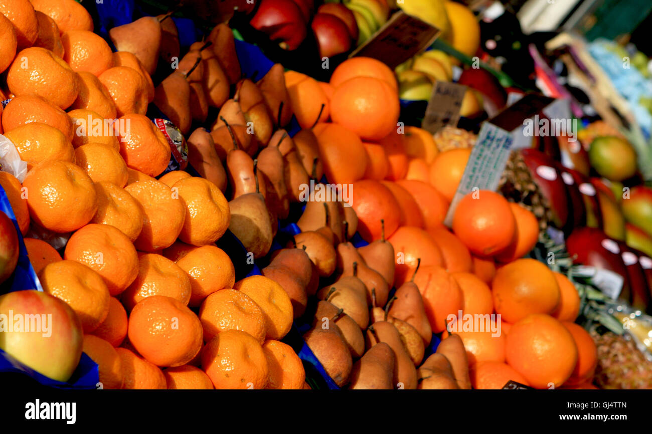Fruit stand in Vienna Stock Photo - Alamy