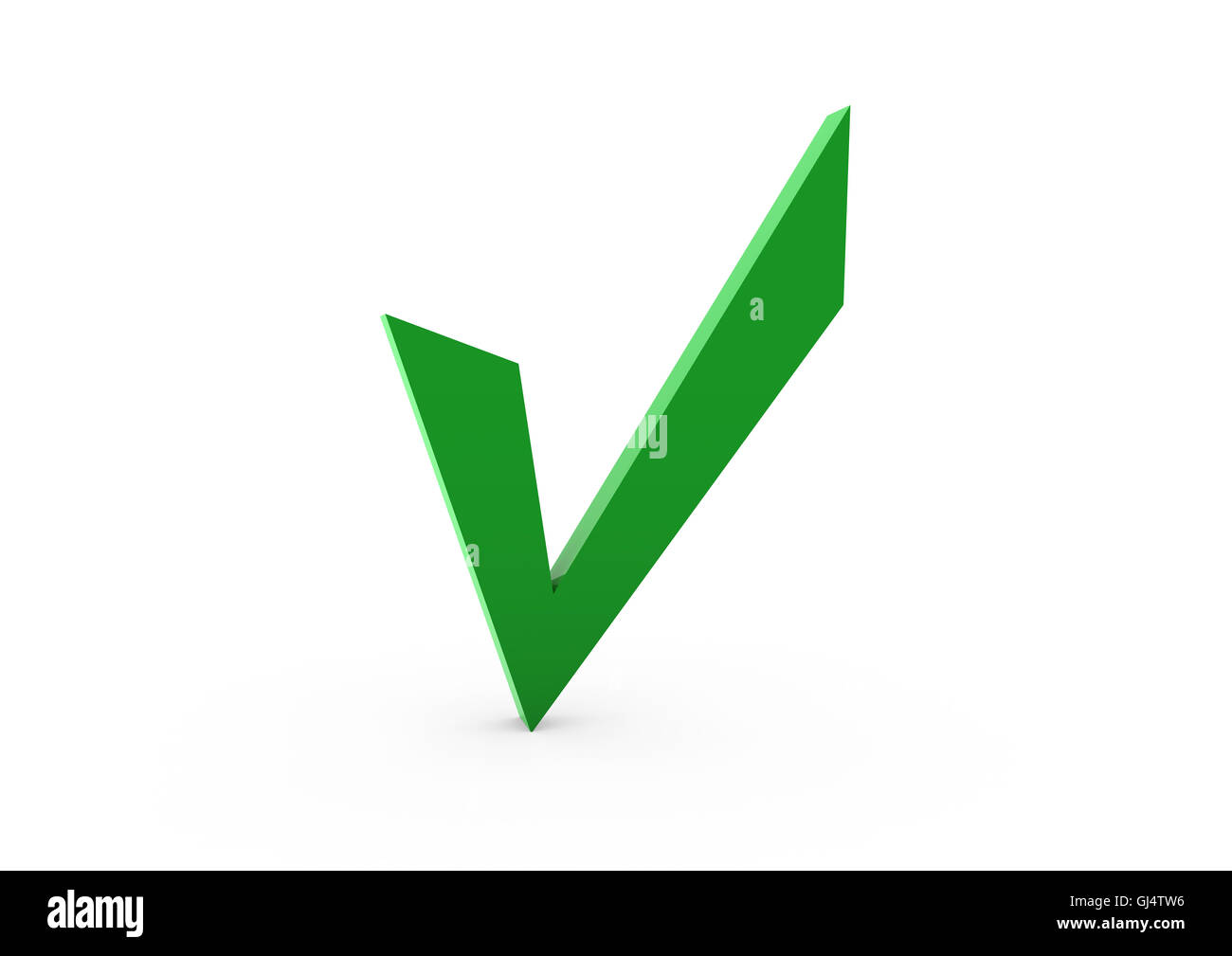 3d green check Stock Photo - Alamy