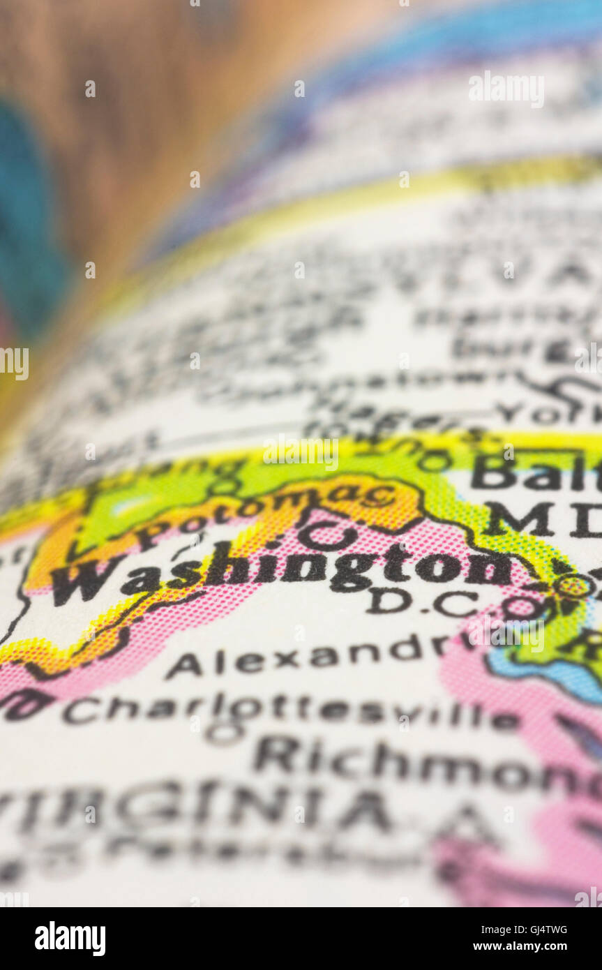 Us capital city map hi-res stock photography and images - Alamy