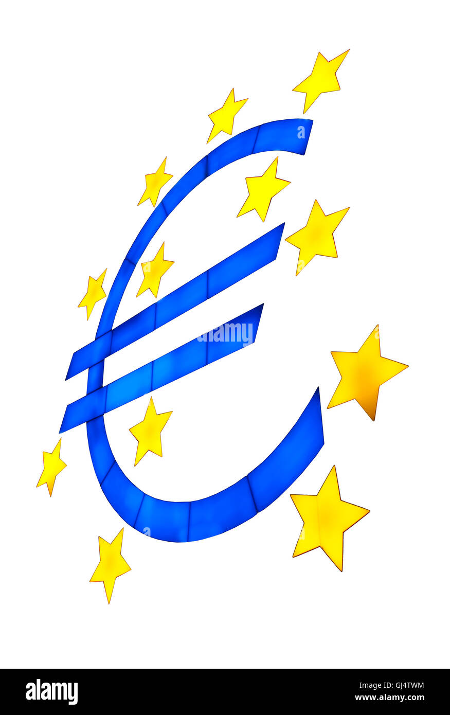 Euro symbol isolated on white Stock Photo - Alamy