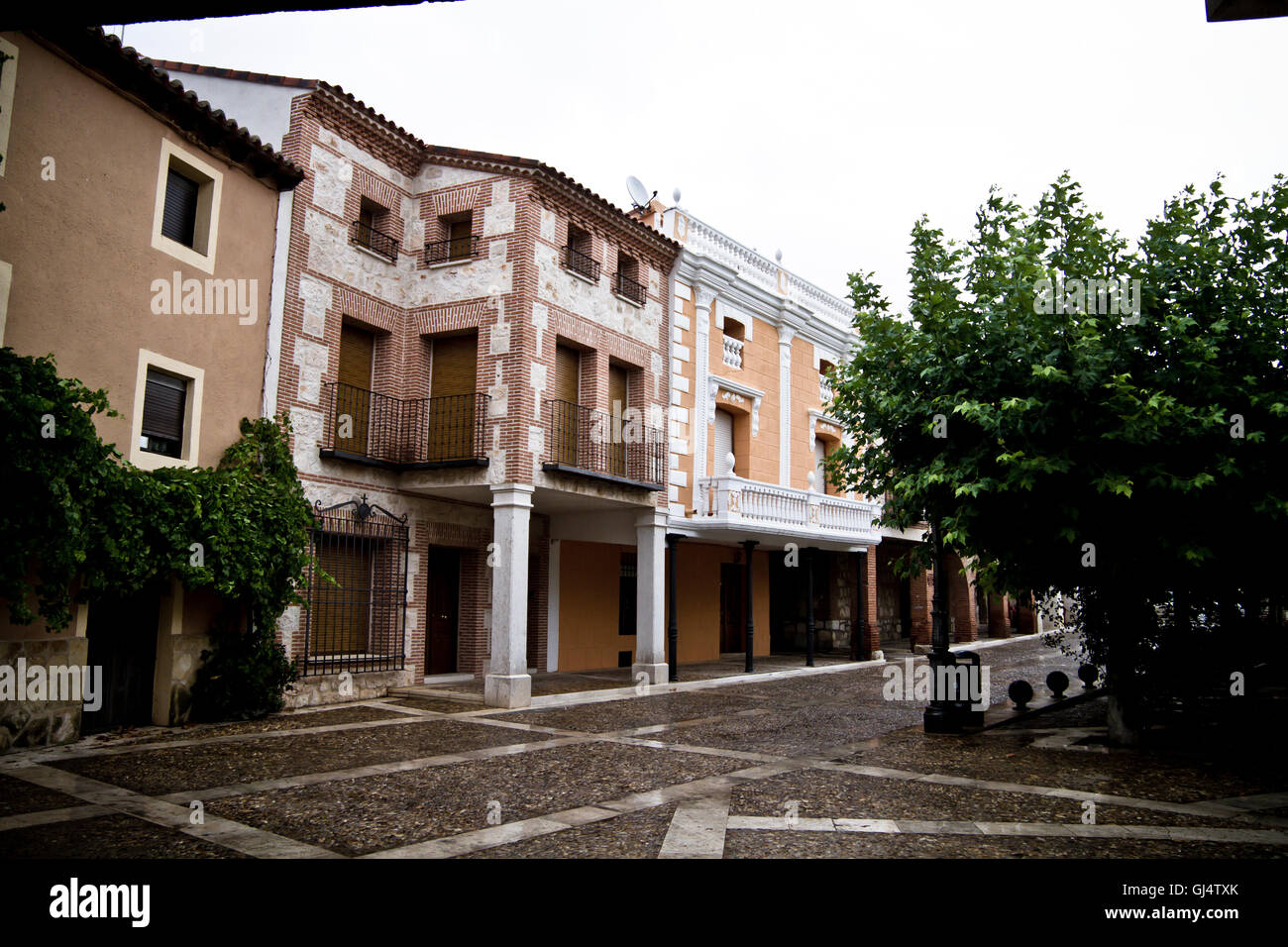 Medieval town, old architecture in Torija Spain Stock Photo - Alamy