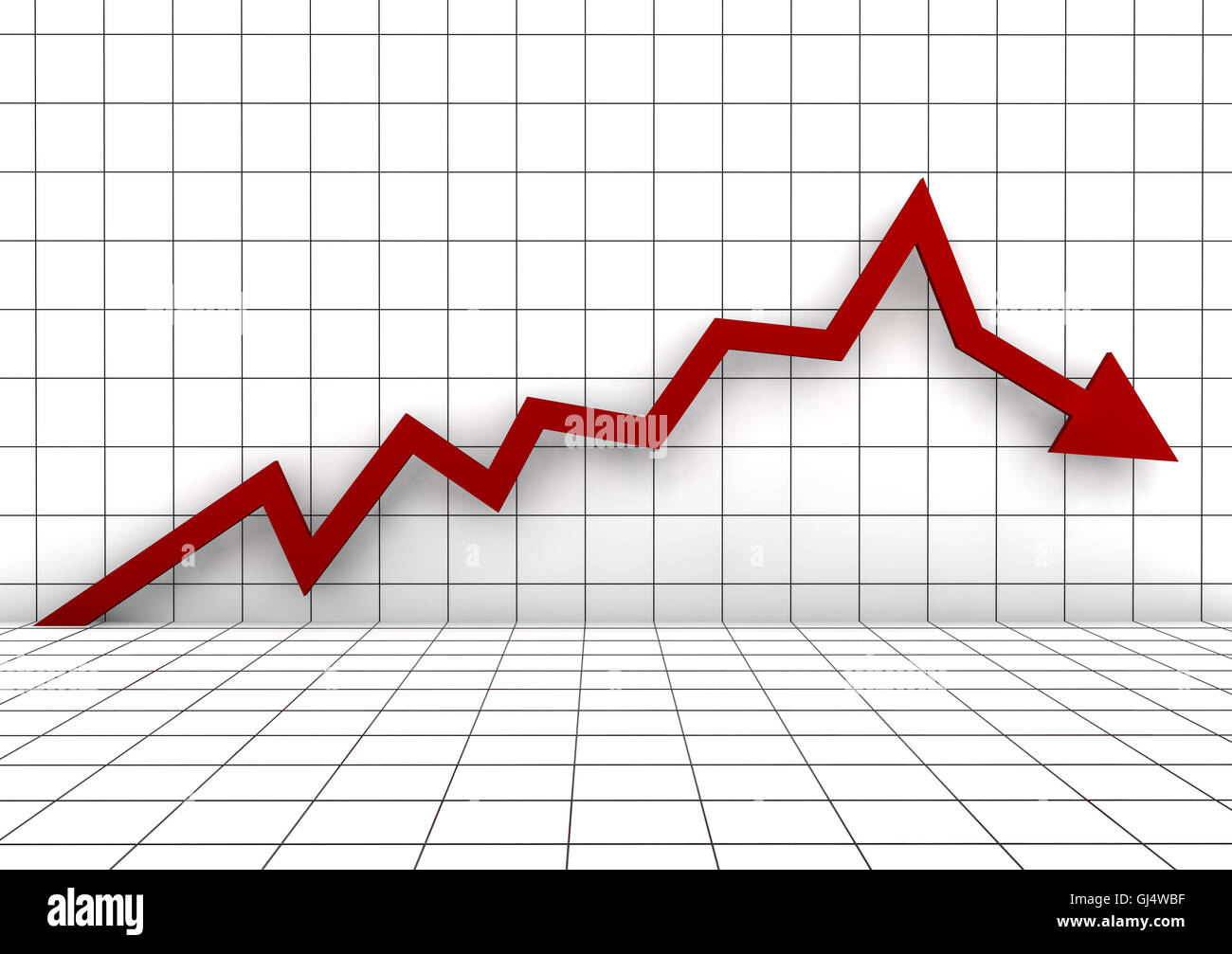 3d red graph hi-res stock photography and images - Alamy
