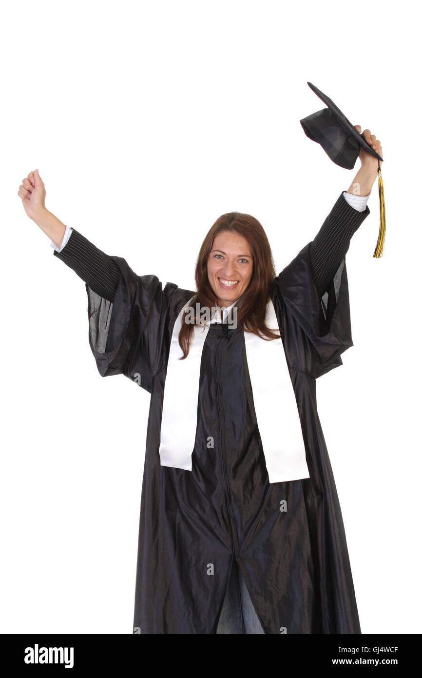 happy graduation a young woman Stock Photo - Alamy