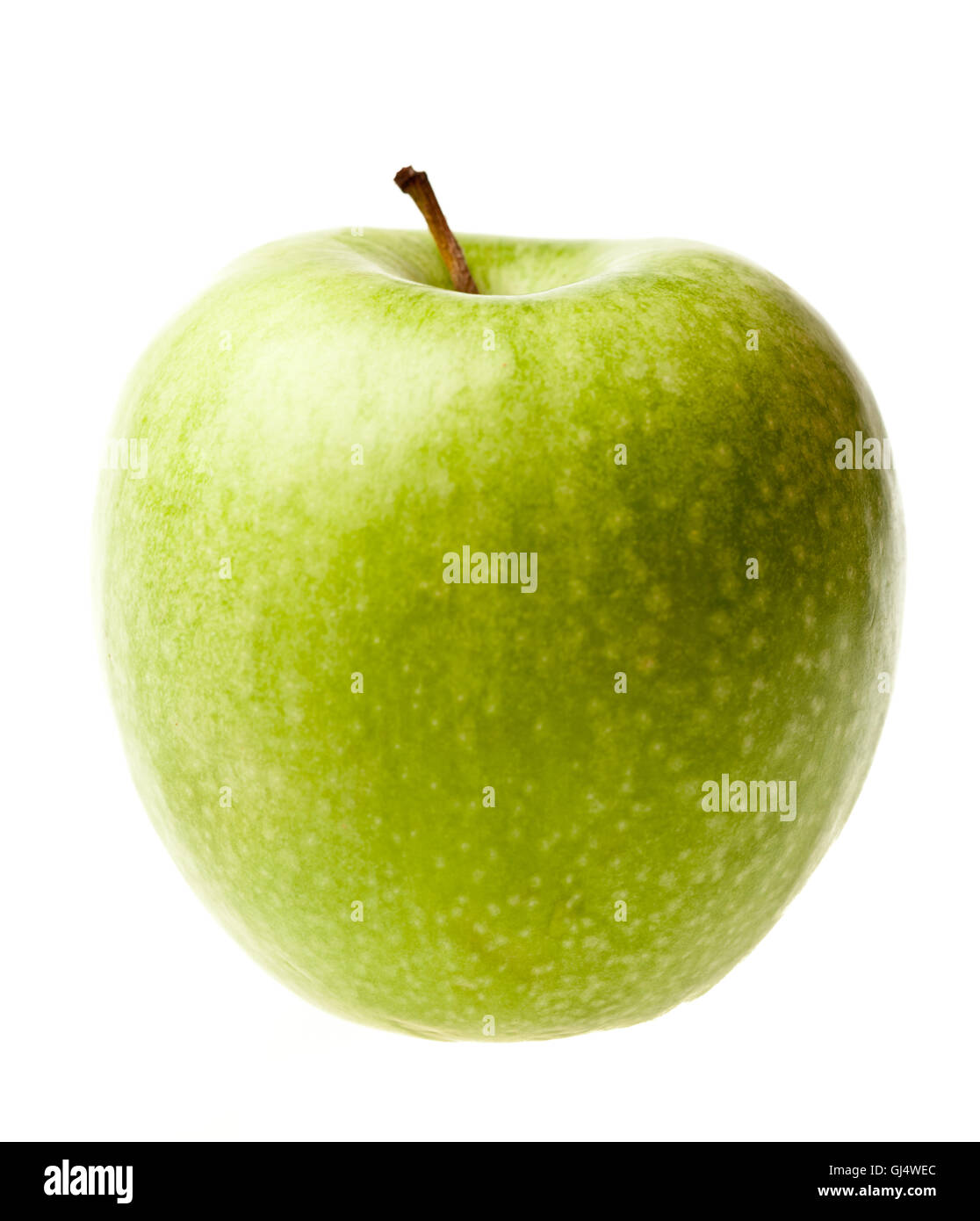 Green ripe apple isolated Stock Photo - Alamy