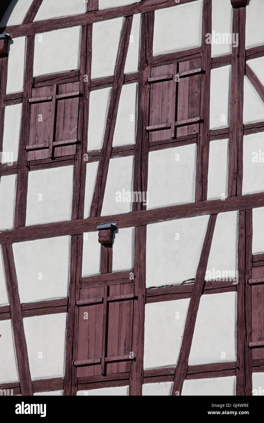 detail of an old framework house Stock Photo - Alamy