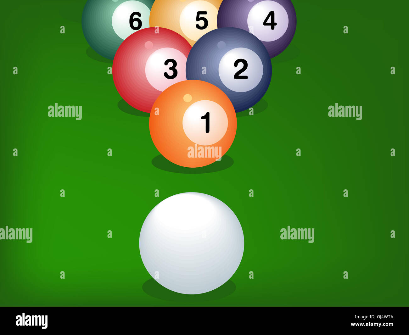 Pool game balls Stock Photo - Alamy