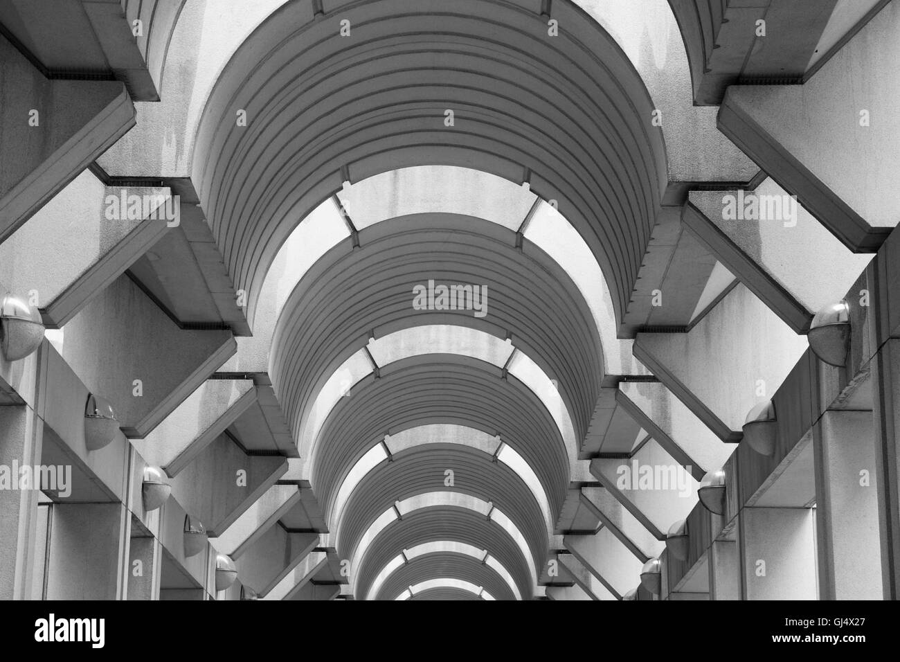 Modern Arched hallway Ceiling Horizontal Stock Photo - Alamy