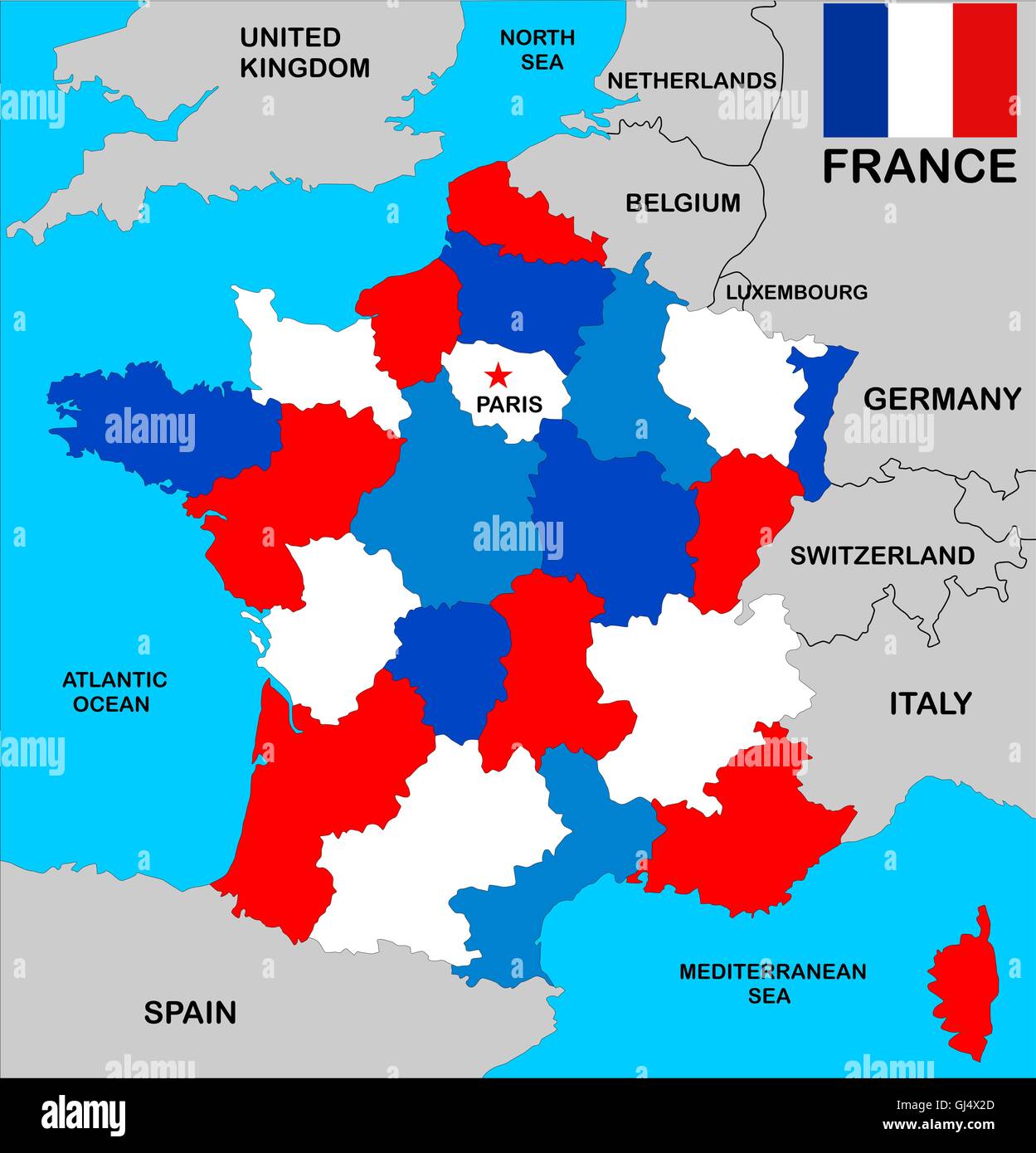 Map of paris france hi-res stock photography and images - Alamy