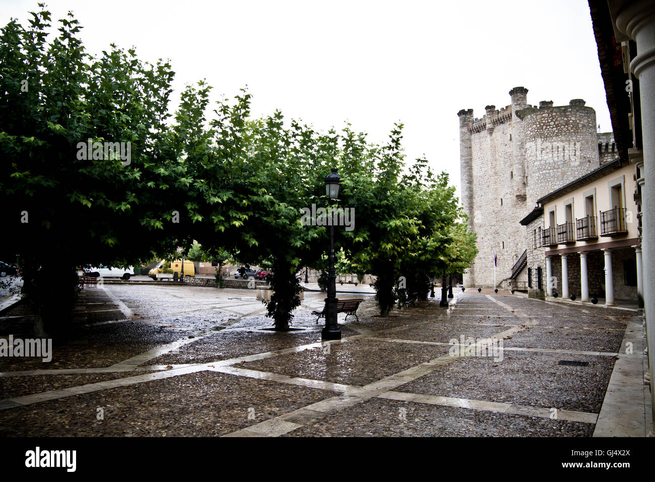 Medieval town, old architecture in Torija Spain Stock Photo - Alamy