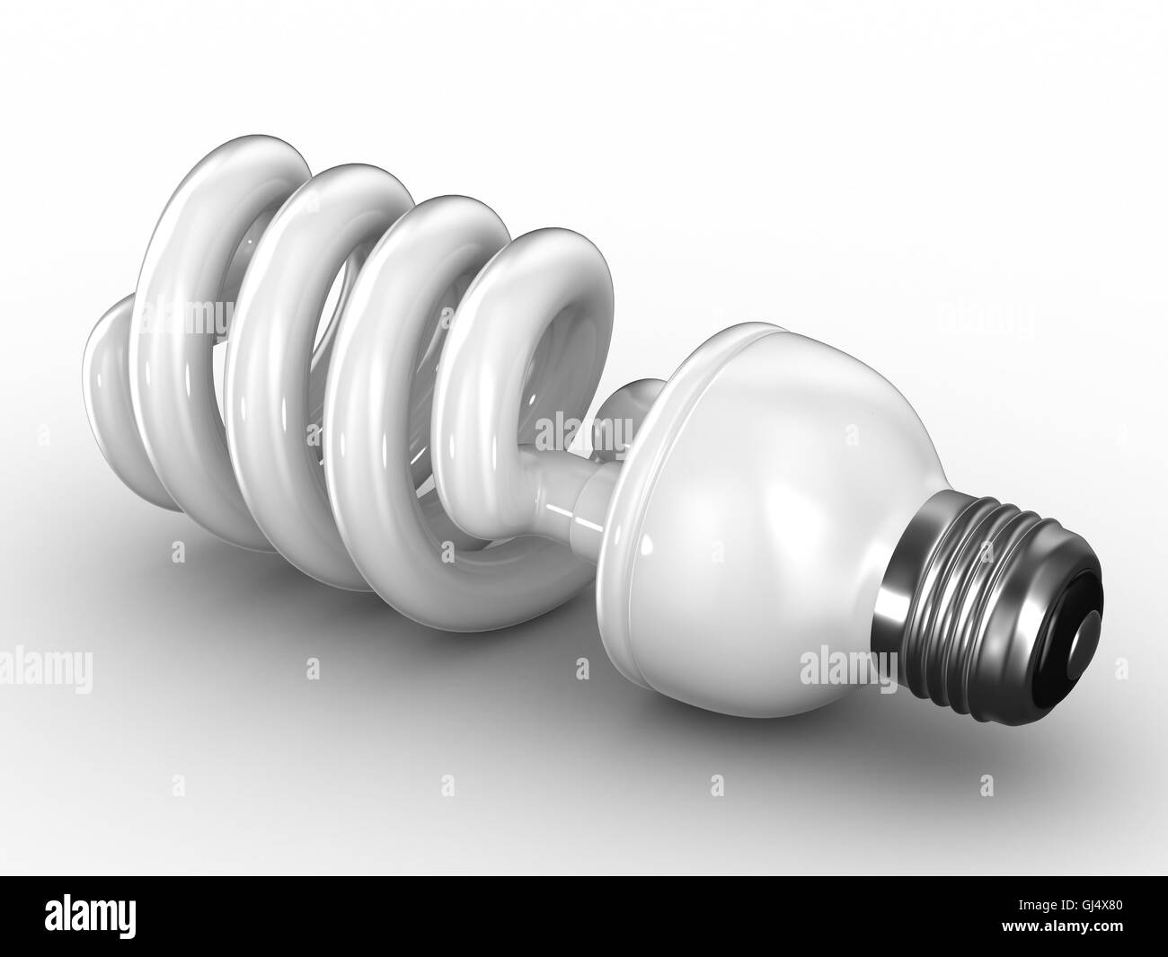 energy saving bulb on white background. Isolated 3D image Stock Photo ...