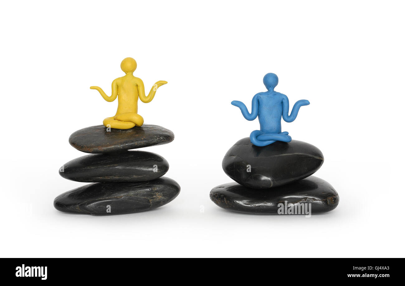 Wellbeing yoga Cut Out Stock Images & Pictures - Alamy