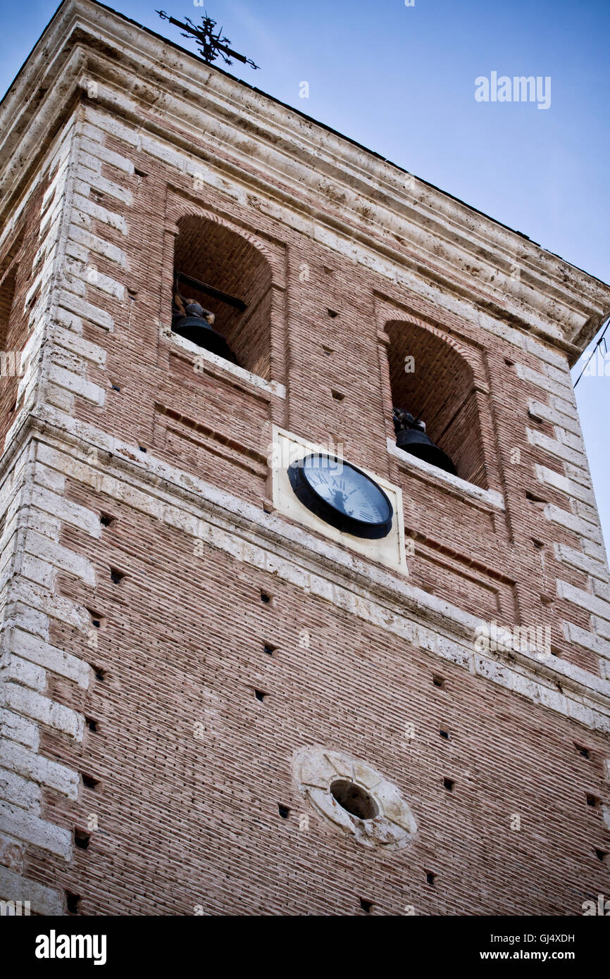 Church bell tower, rural landscape, Spain Stock Photo - Alamy