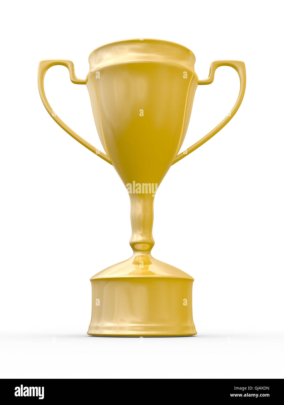 Gold cup of winner on white background. Isolated 3D image Stock Photo ...