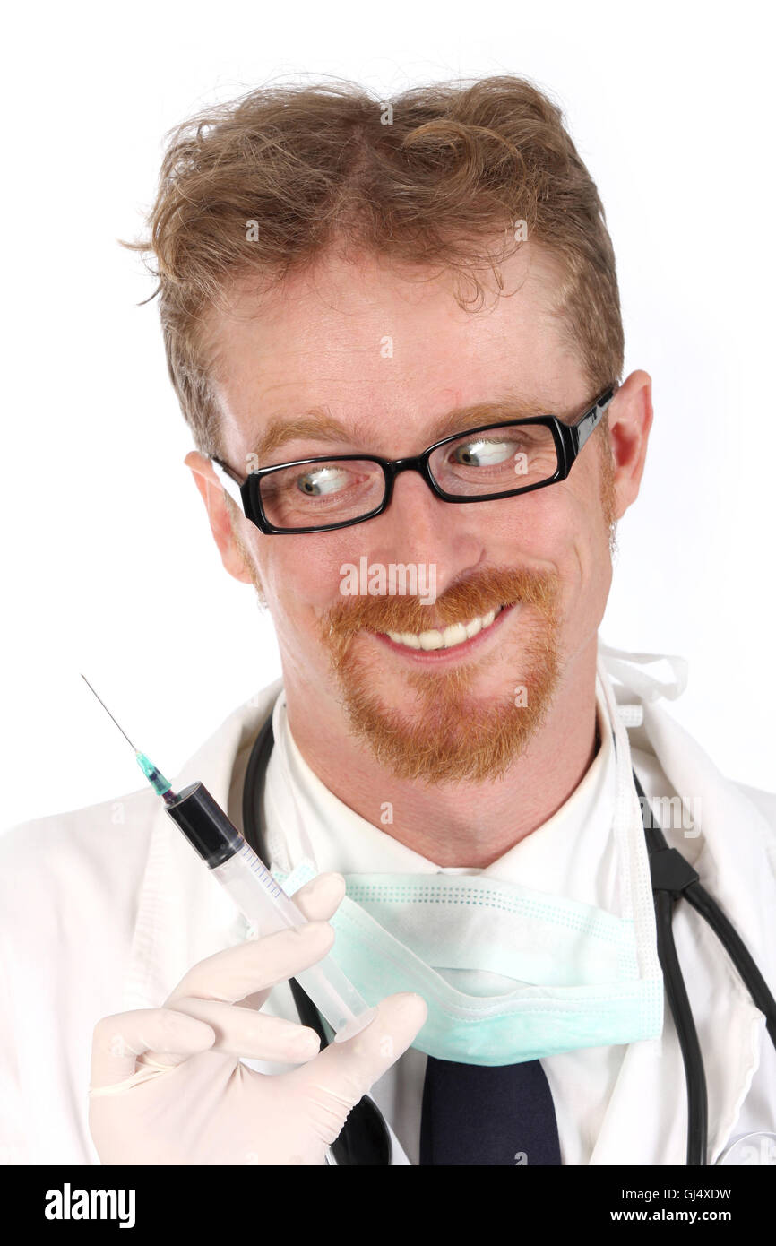 doctor with injection Stock Photo - Alamy