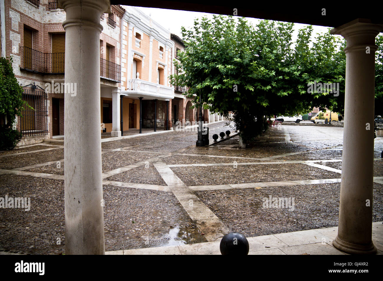 Medieval town, old architecture in Torija Spain Stock Photo - Alamy