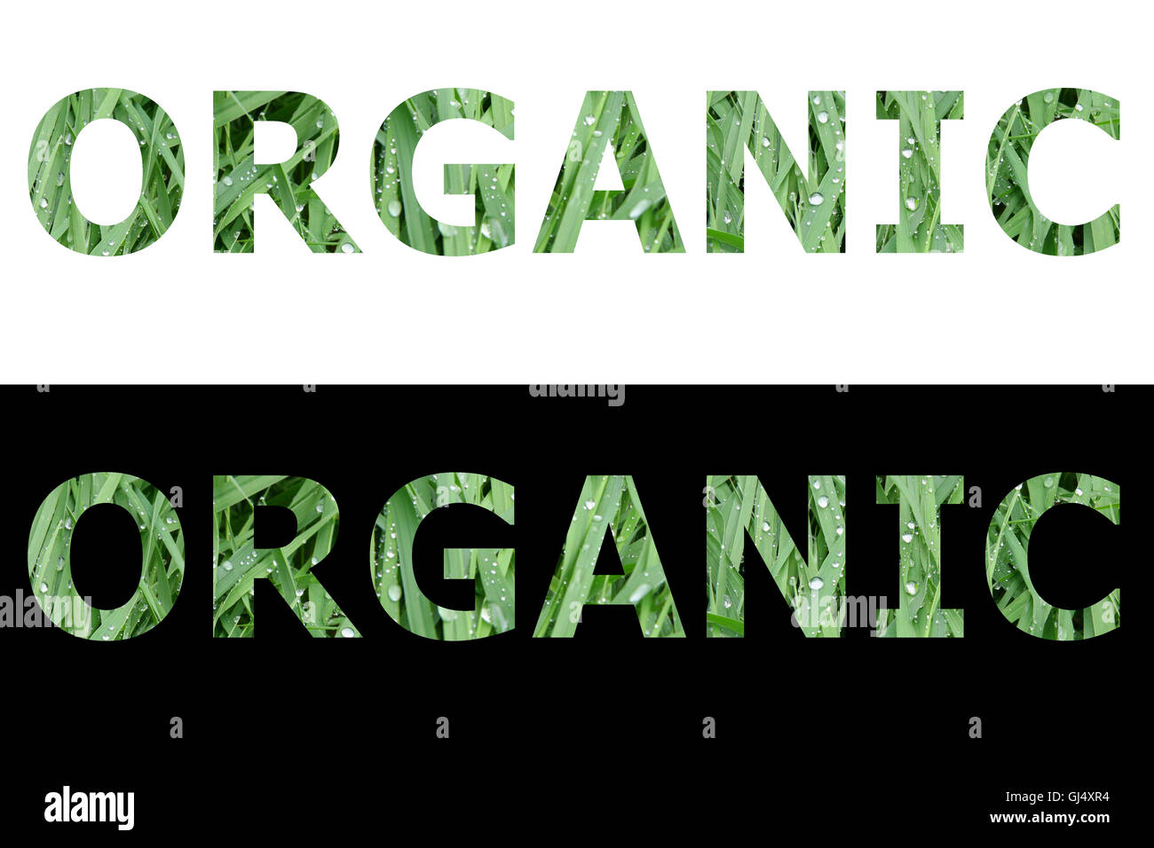 Textured Word Organic Stock Photo - Alamy