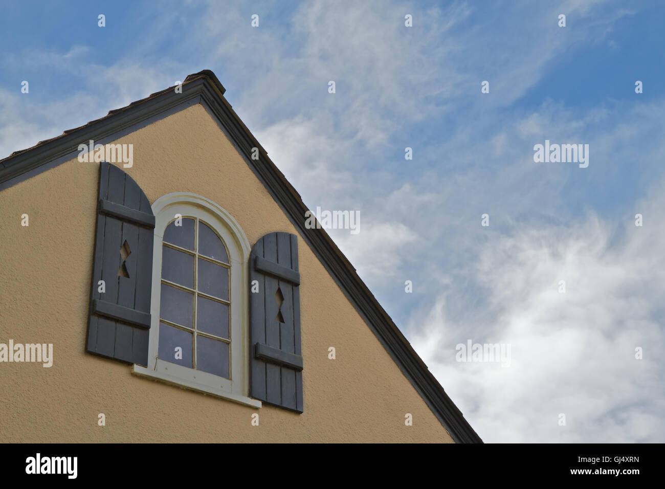 Shutter window blue sky Stock Photo - Alamy
