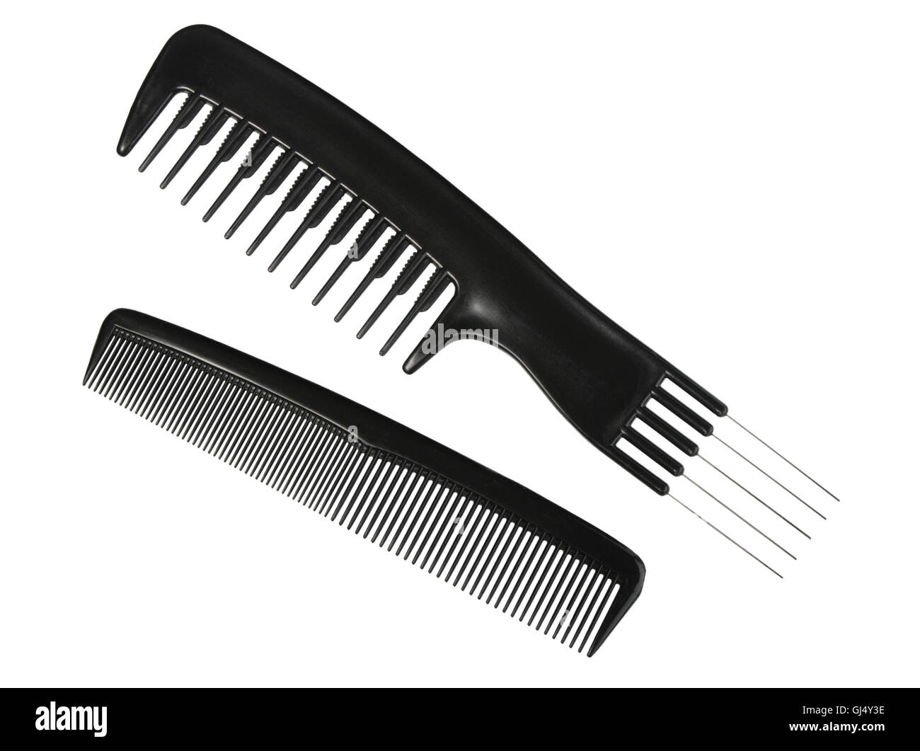 Two black professional combs Stock Photo - Alamy