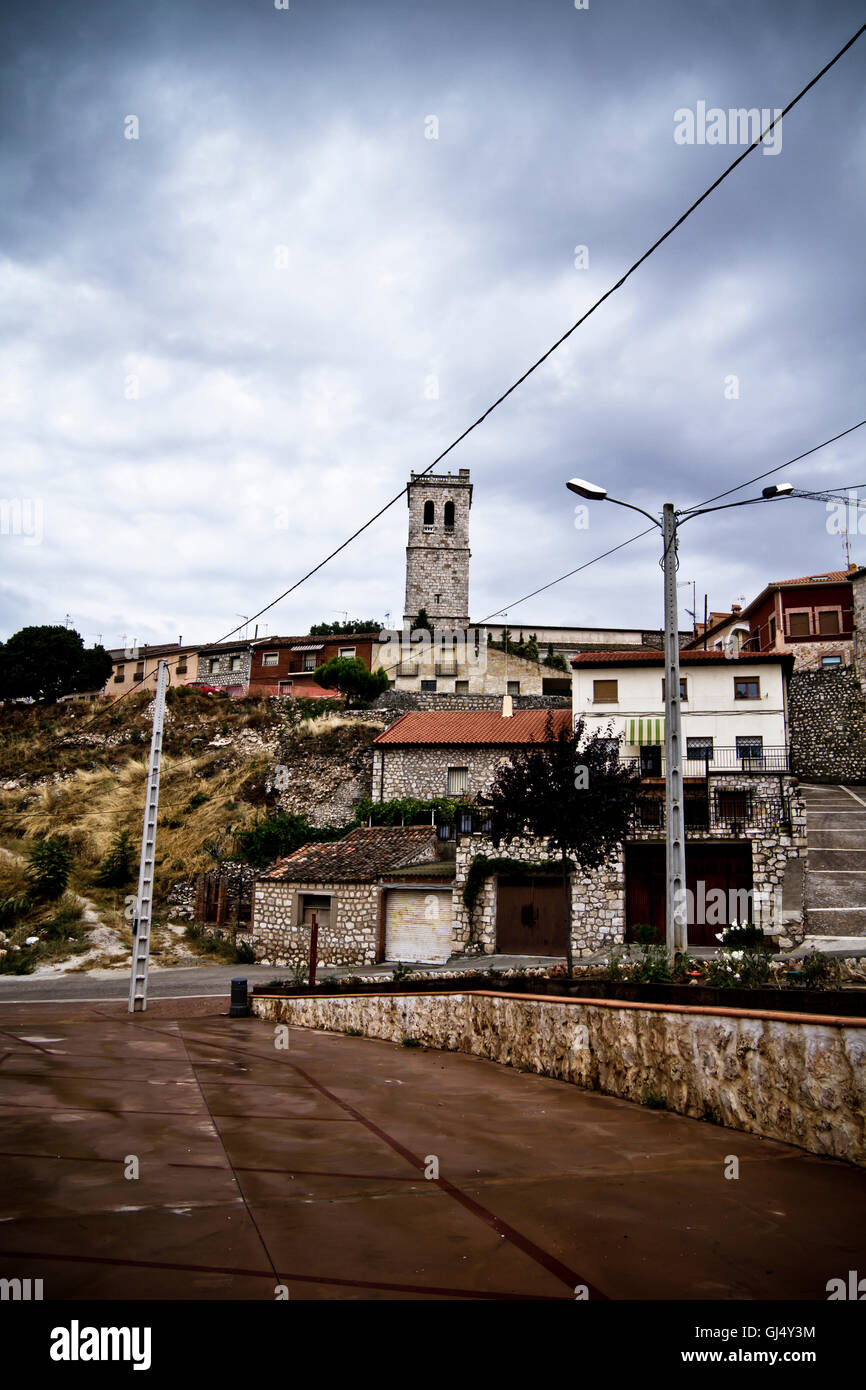 Medieval town, old architecture in Torija Spain Stock Photo - Alamy