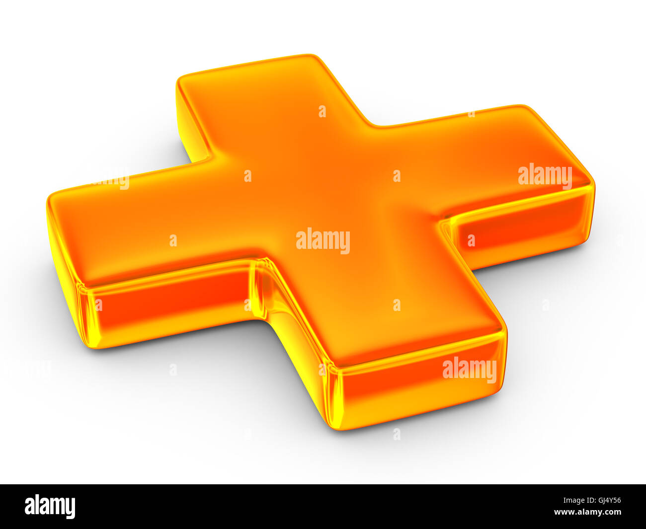 Sign plus on white background. isolated 3D image Stock Photo - Alamy