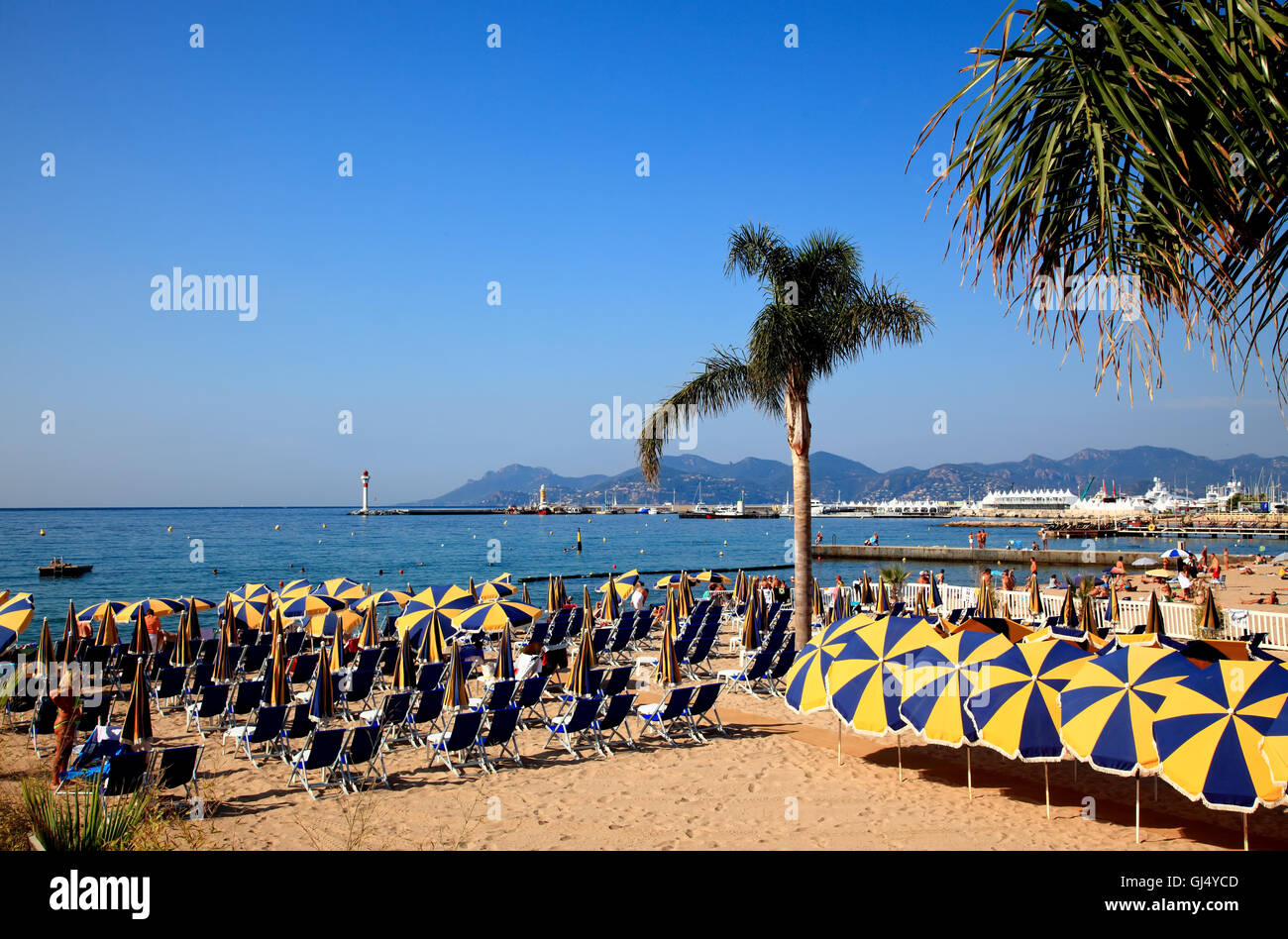 beach in Cannes France Stock Photo - Alamy