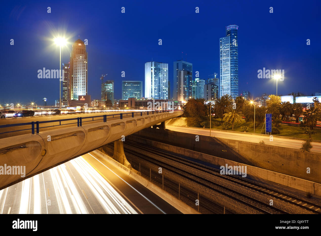 Ramat-Gan at night Stock Photo - Alamy