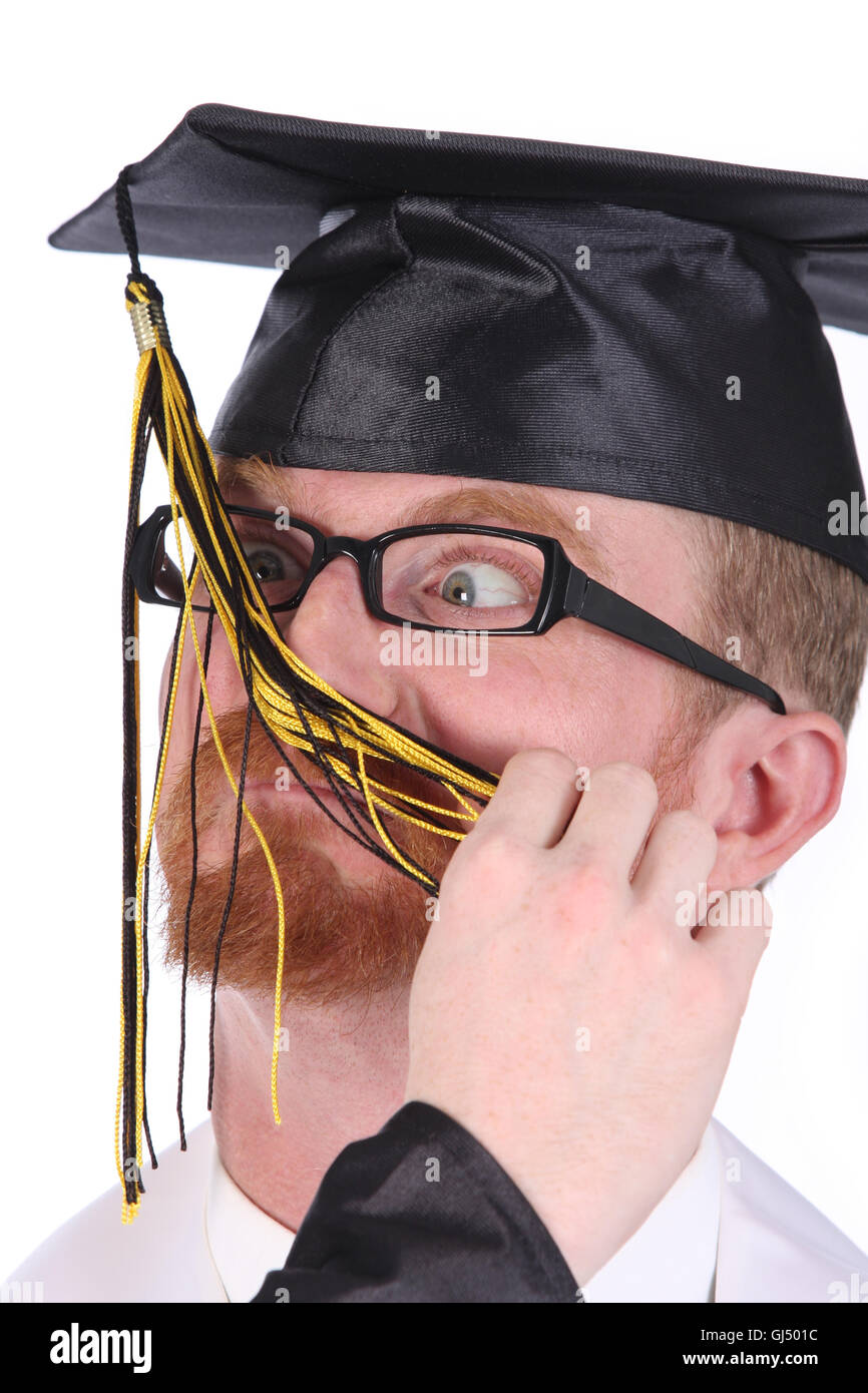 very funny graduation a young man Stock Photo - Alamy
