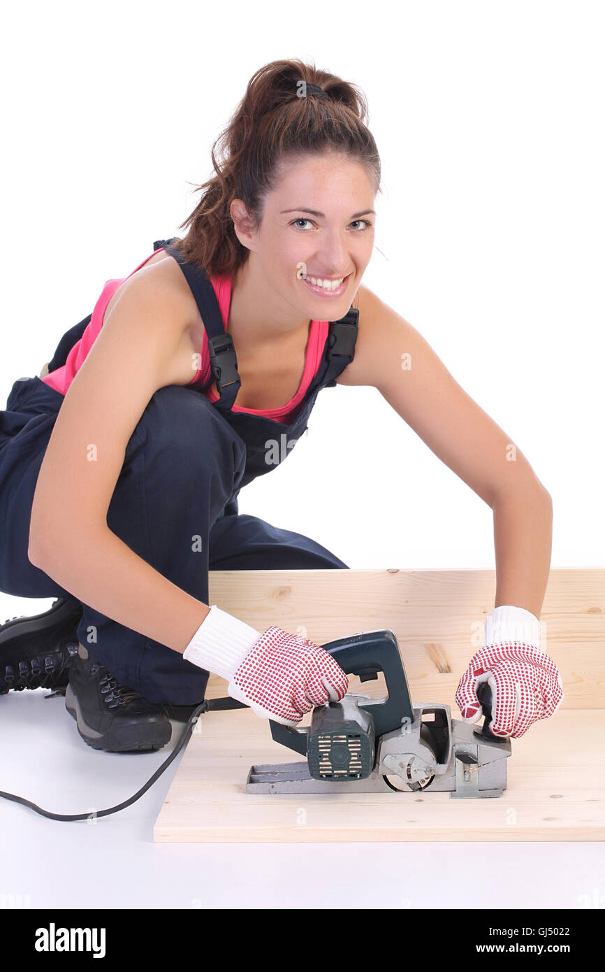 woman carpenter at work Stock Photo - Alamy