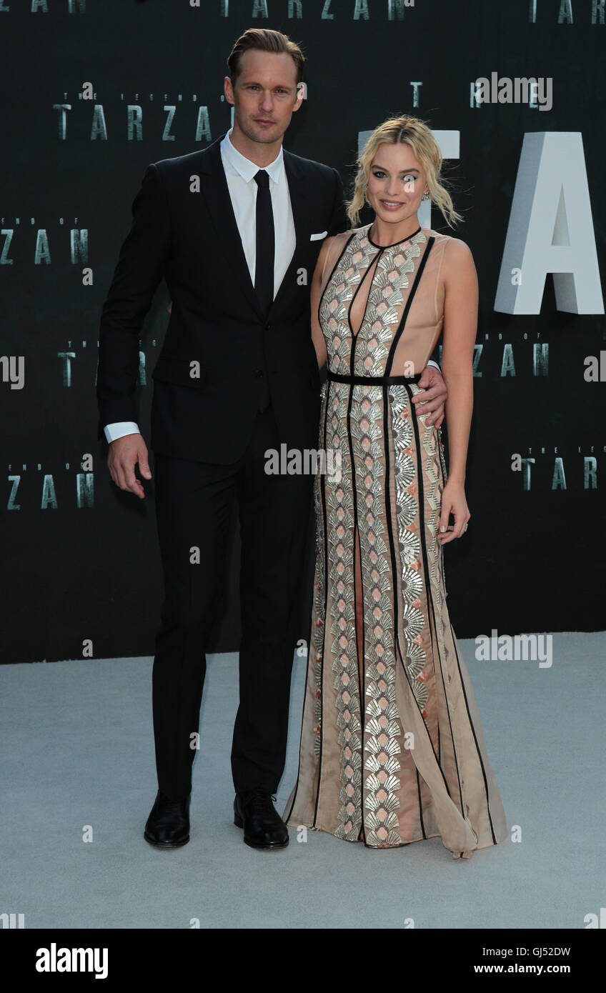 LONDON - JULY 05, 2016: Margot Robbie and Alexander Skarsgard attend ...