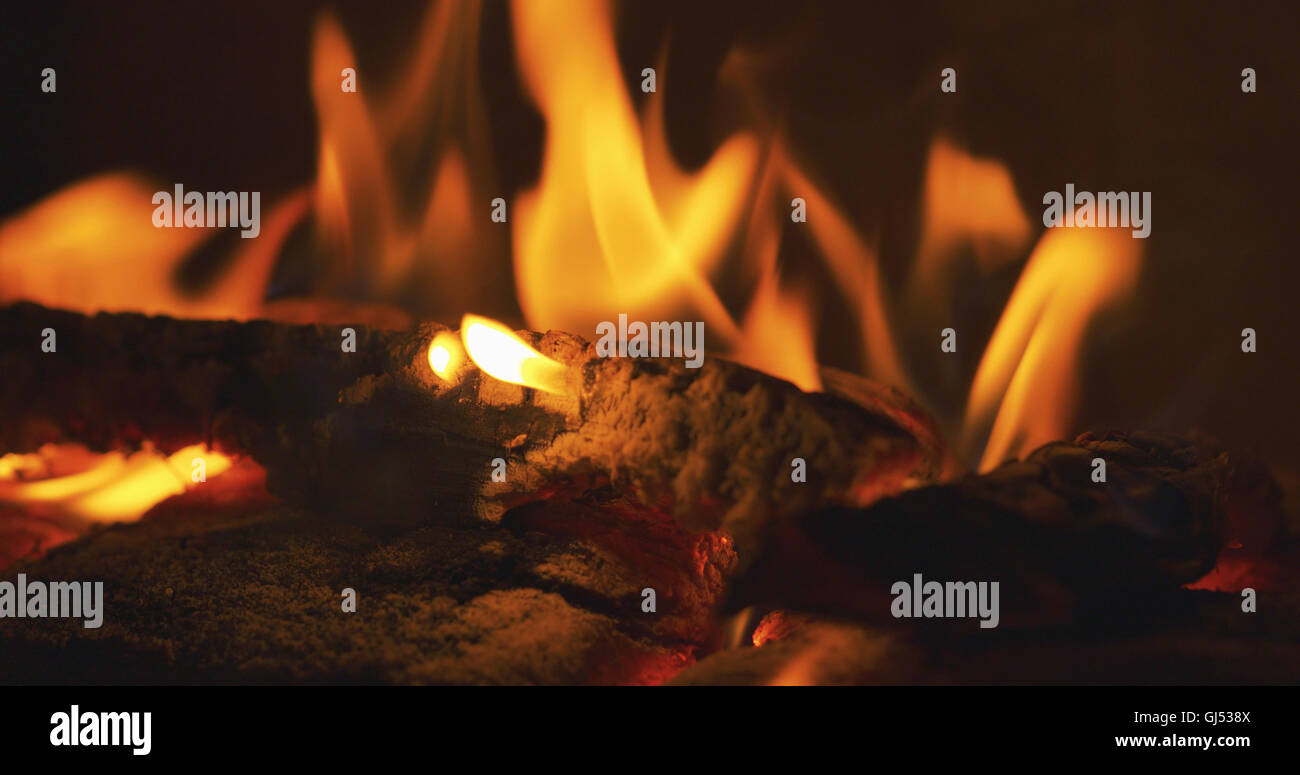 close up photo of flames in a fireplace Stock Photo - Alamy