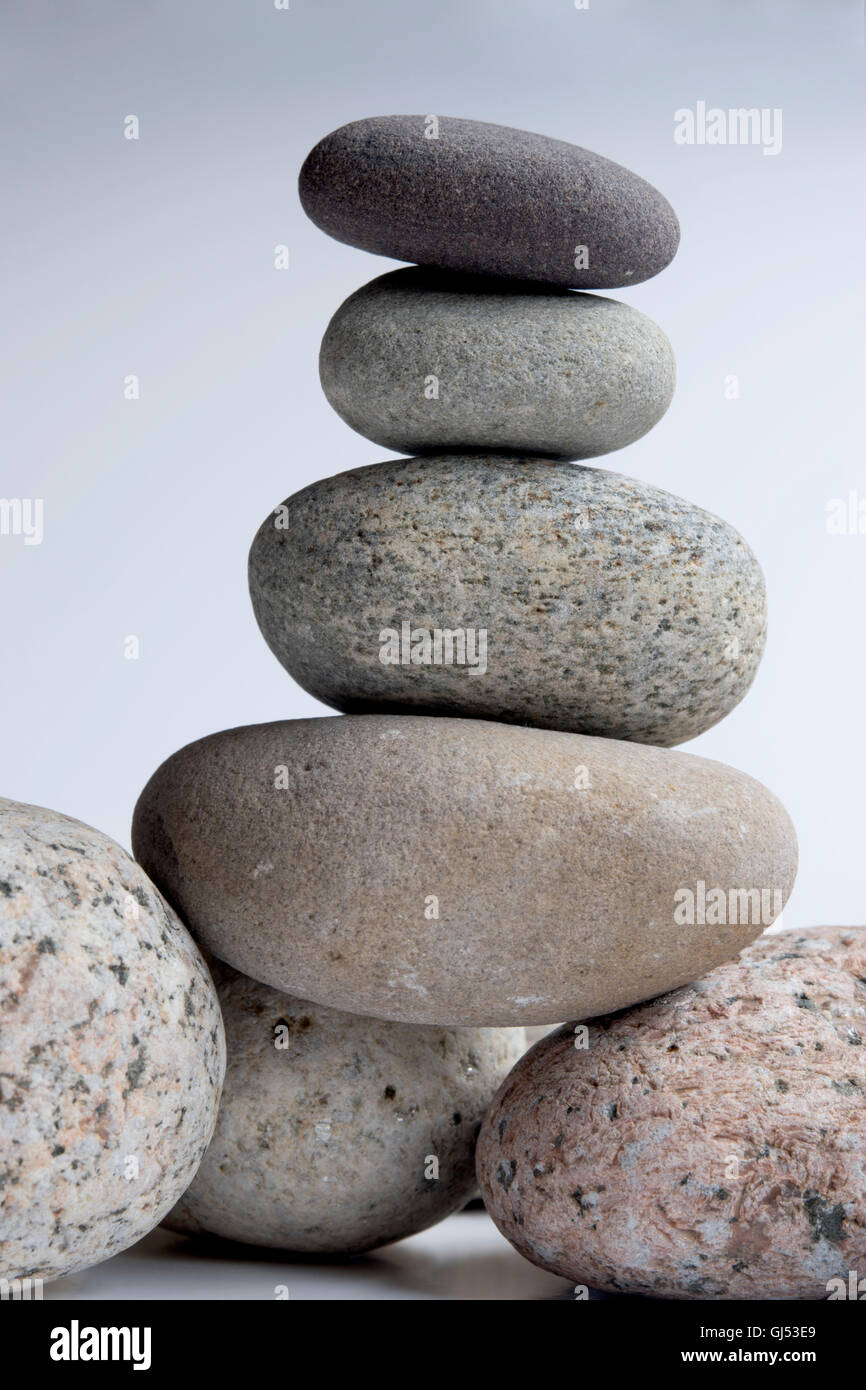 balance of meditation stones Stock Photo - Alamy